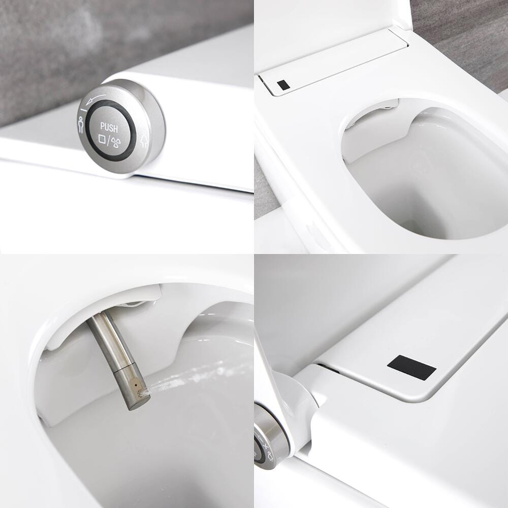 Smart Toilet Sospeso Stile WC Giapponese con Sanitario e Bidet - Hirayu