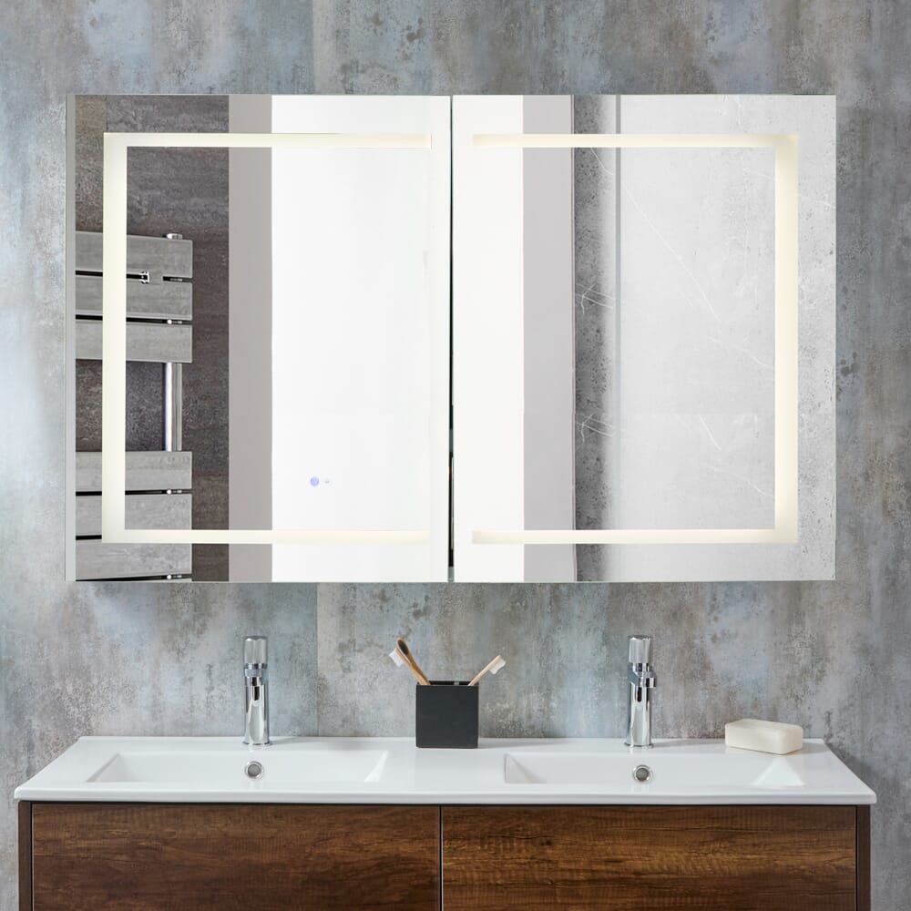 Armadietto a Specchio con Illuminazione a LED - 1200mm x 750mm - Athos