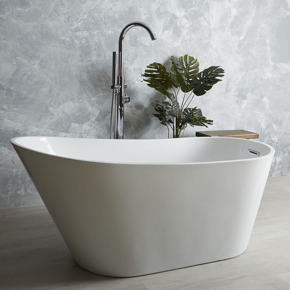 Vasca da Bagno Moderna Bianca Freestanding - Scelta di Dimensioni e ...