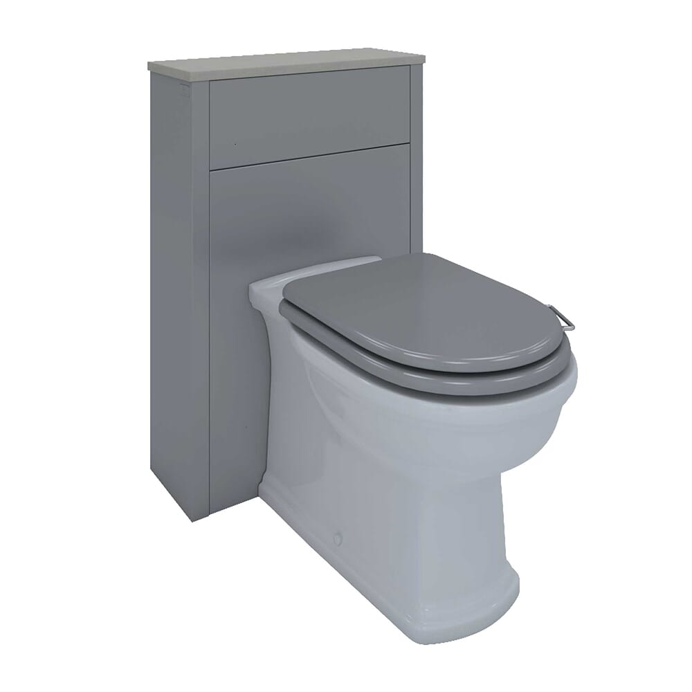 Mobile WC Tradizionale da 550 mm con Ripiano Grigio - Finitura a Scelta ...