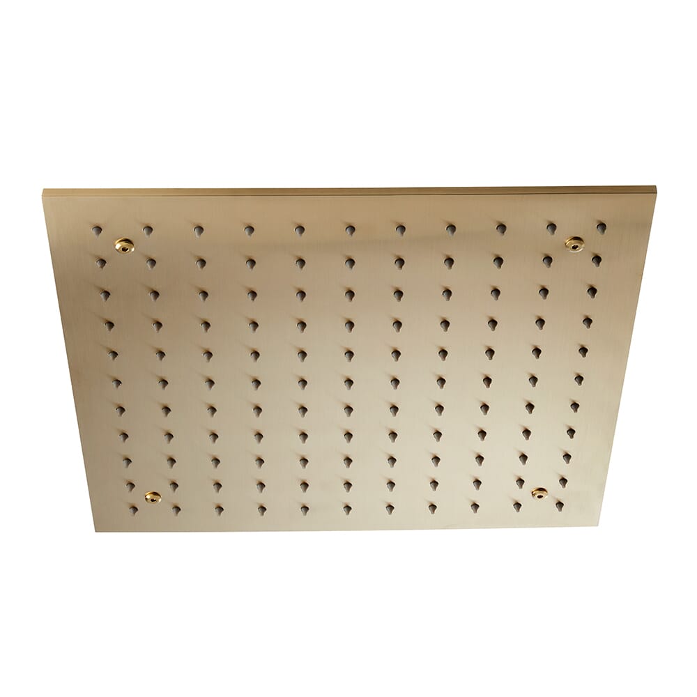 Soffione Doccia da Incasso a Soffitto Moderno Quadrato - 400mm - Oro ...